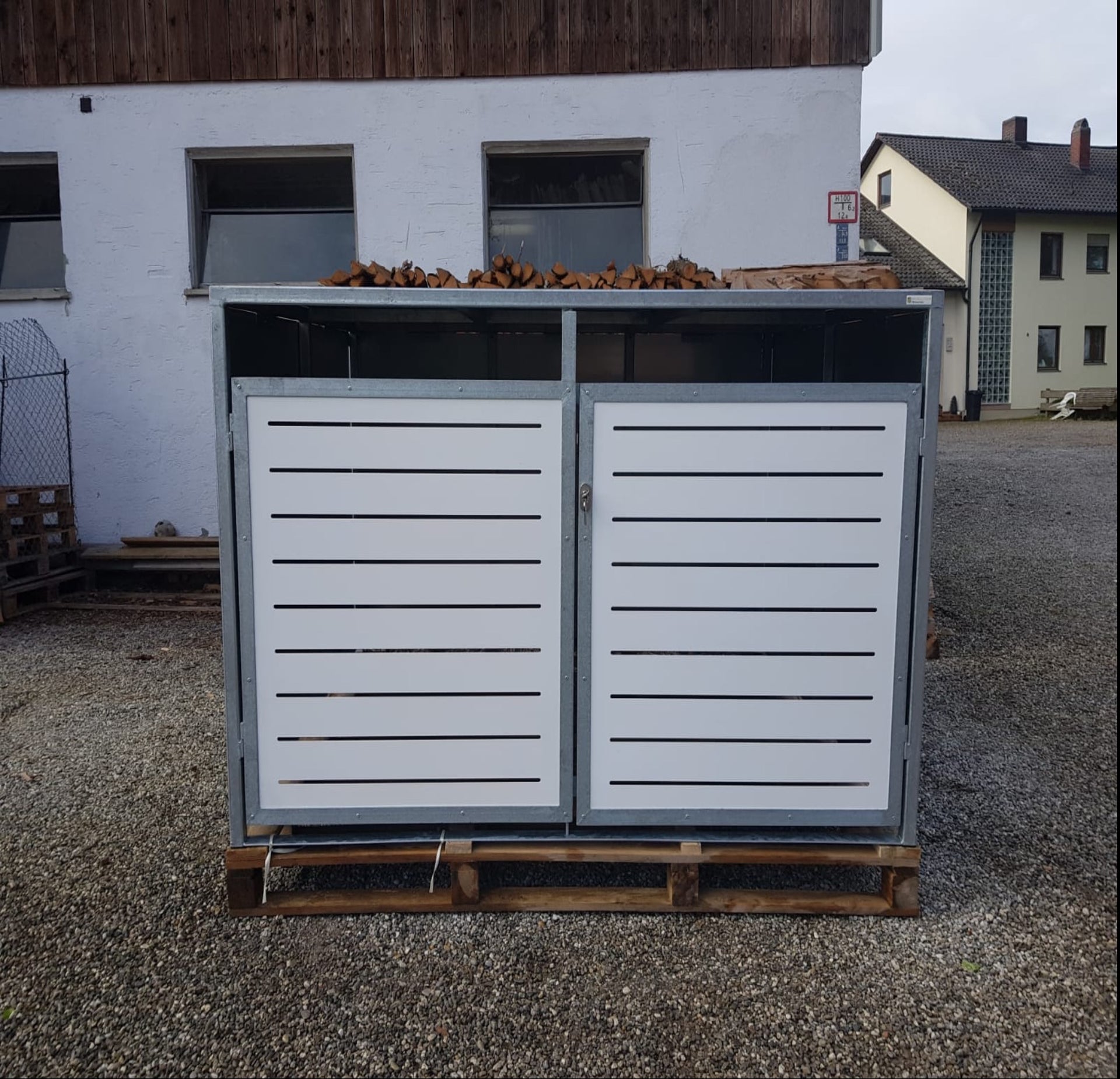 GALVANIZED bicycle box for 2 bicycles, e-bike – My Muelltonne