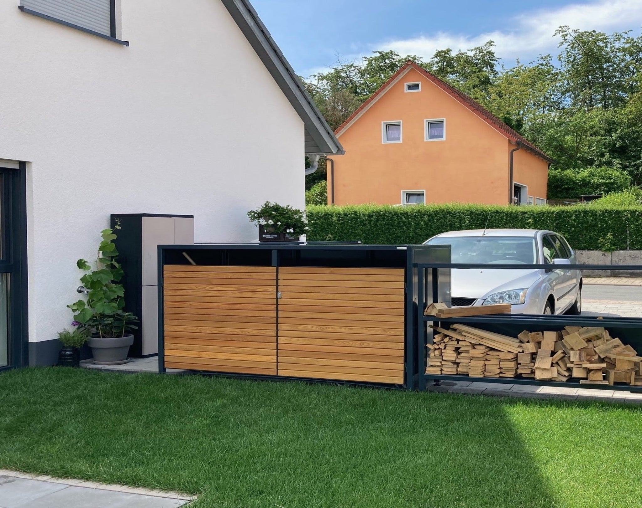 Wooden bike box 2 bikes – My Muelltonne