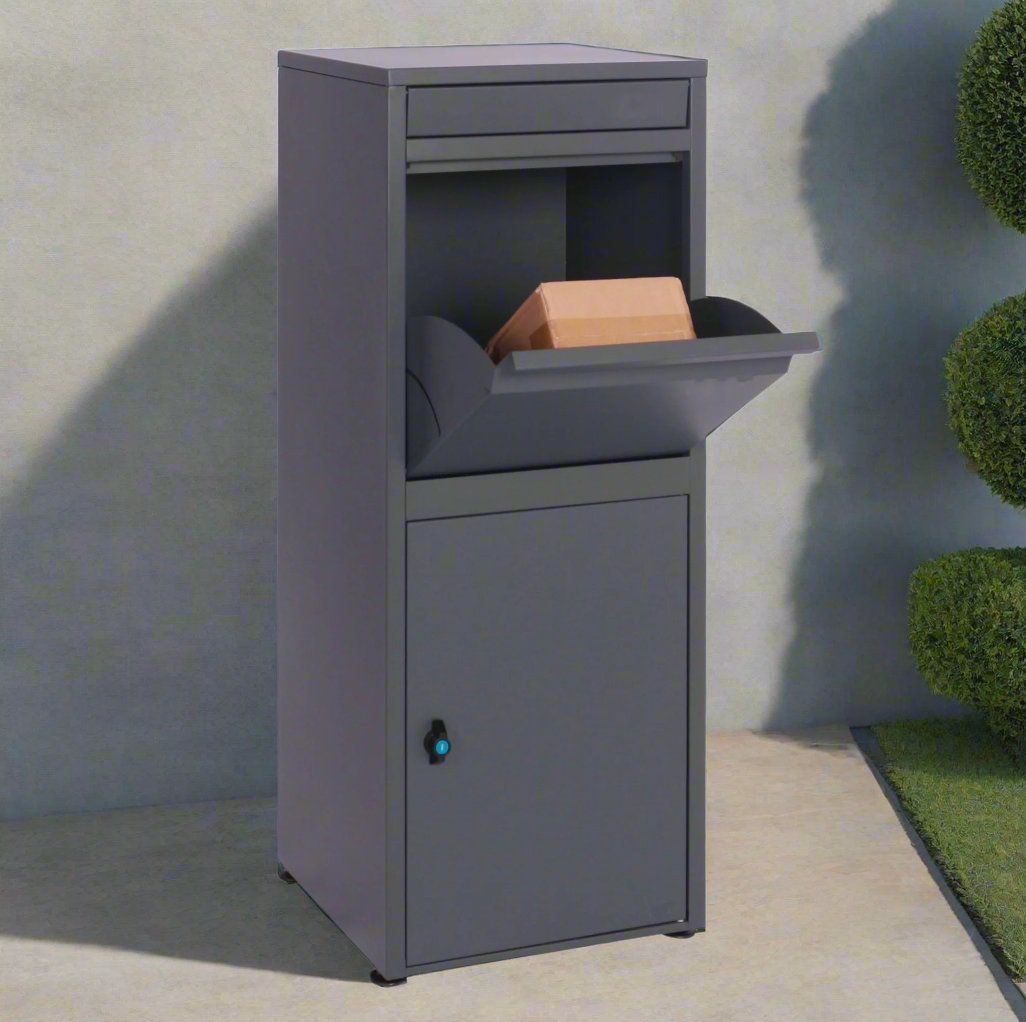 DIY parcel box, parcel box anthracite – My Muelltonne